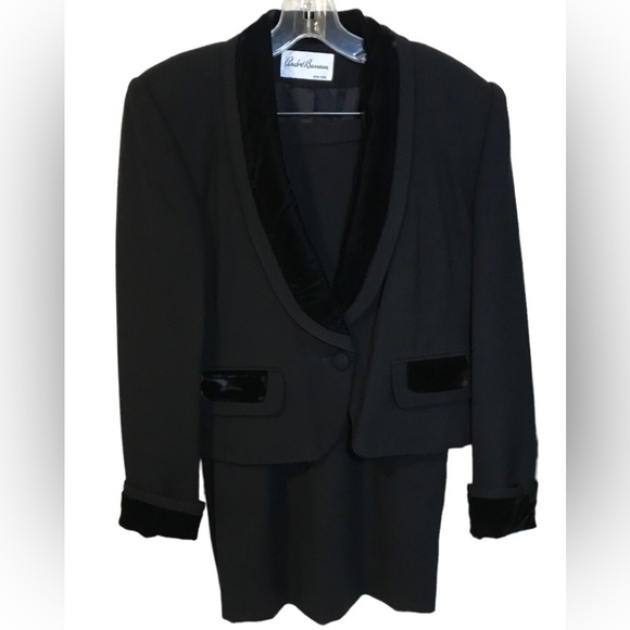 Andre Barreau | Skirts | Vtg Andre Barreau 2piece Black Skirt Suit With ...